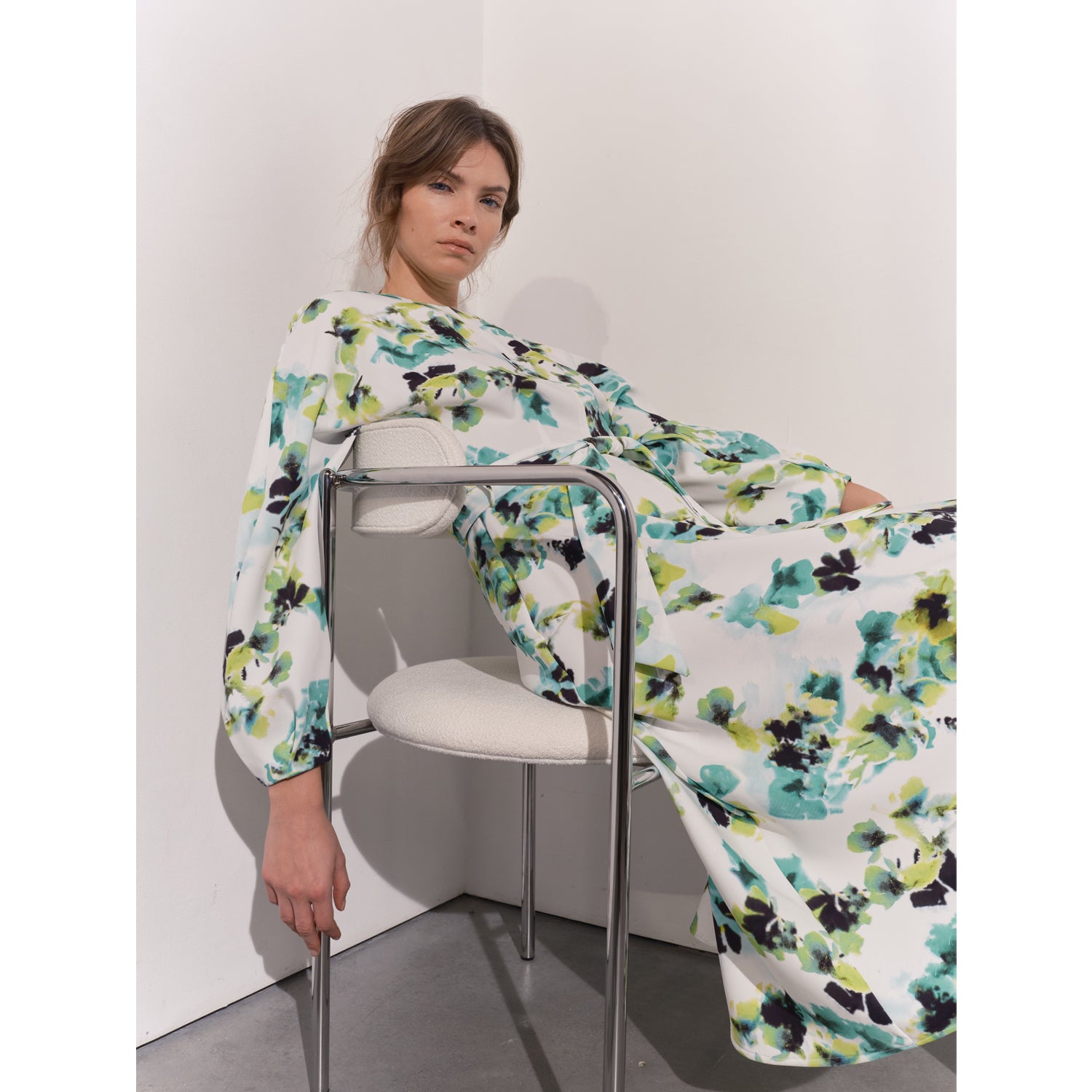 Loom London Women's Maeve Dress Green Floral